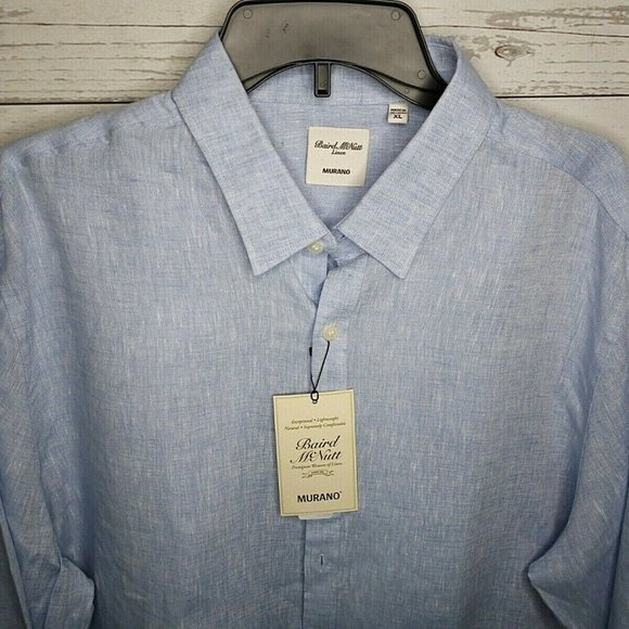 Murano | Shirts | Murano Baird Mcnutt 0 Linen Blue Long Sleeve Shirt Xl ...
